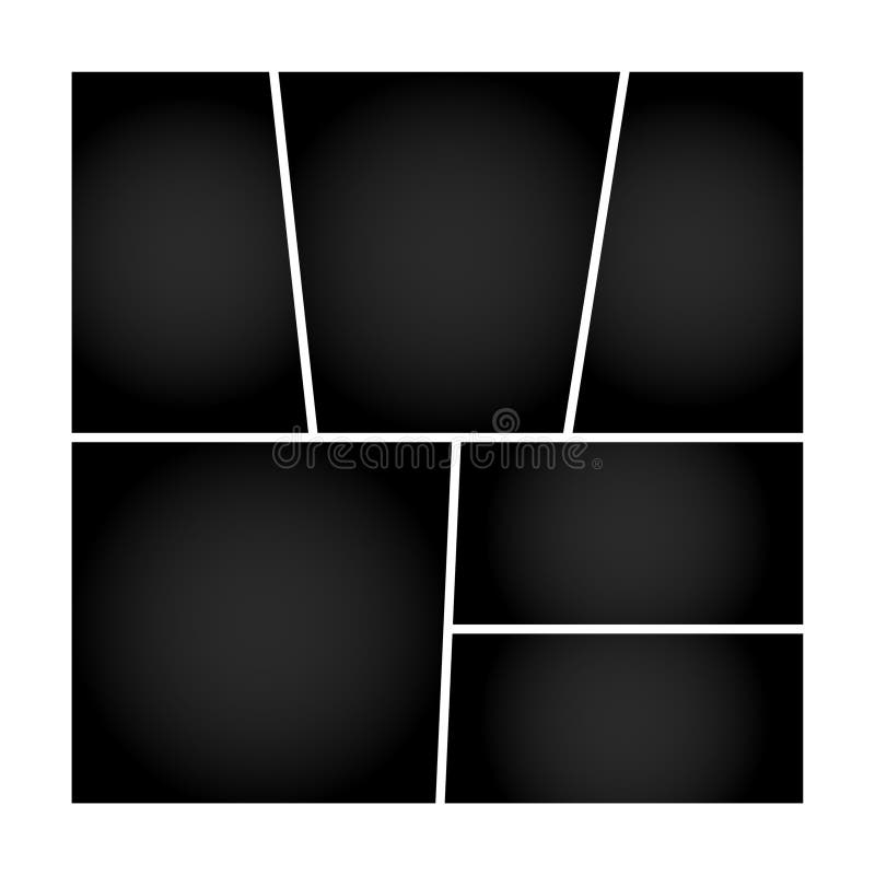 Empty Collage Frames Templates for Photos and Images Stock Vector ...