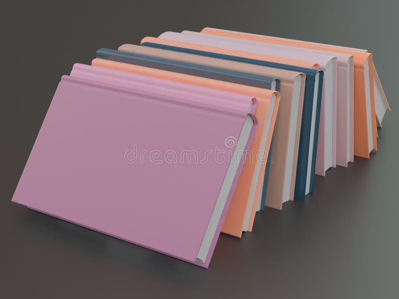 Empty Color Book Mockup Template on Black Background Stock Image ...
