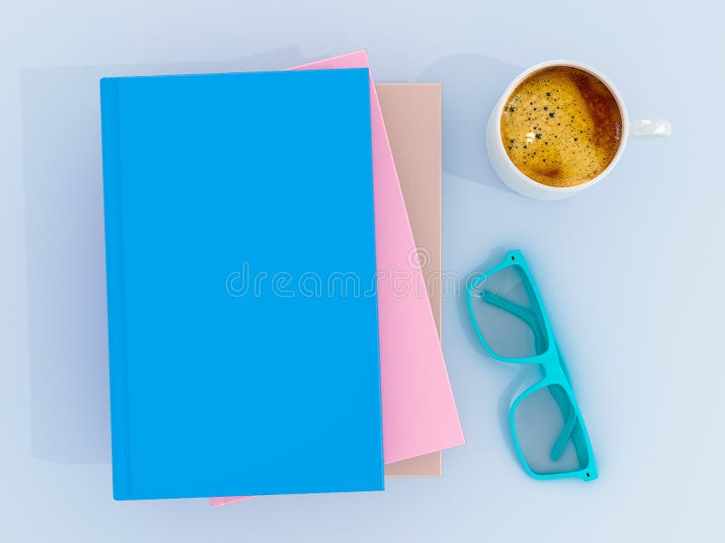 Empty Color Book Mockup Template Stock Photo - Image of mockup, element ...