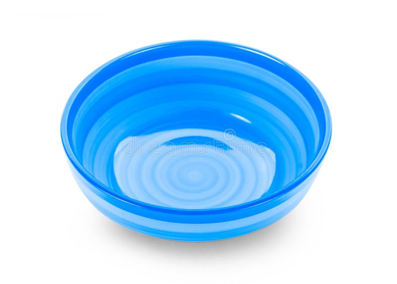 Empty Color Bowl on White Background Stock Photo - Image of kitchenware ...