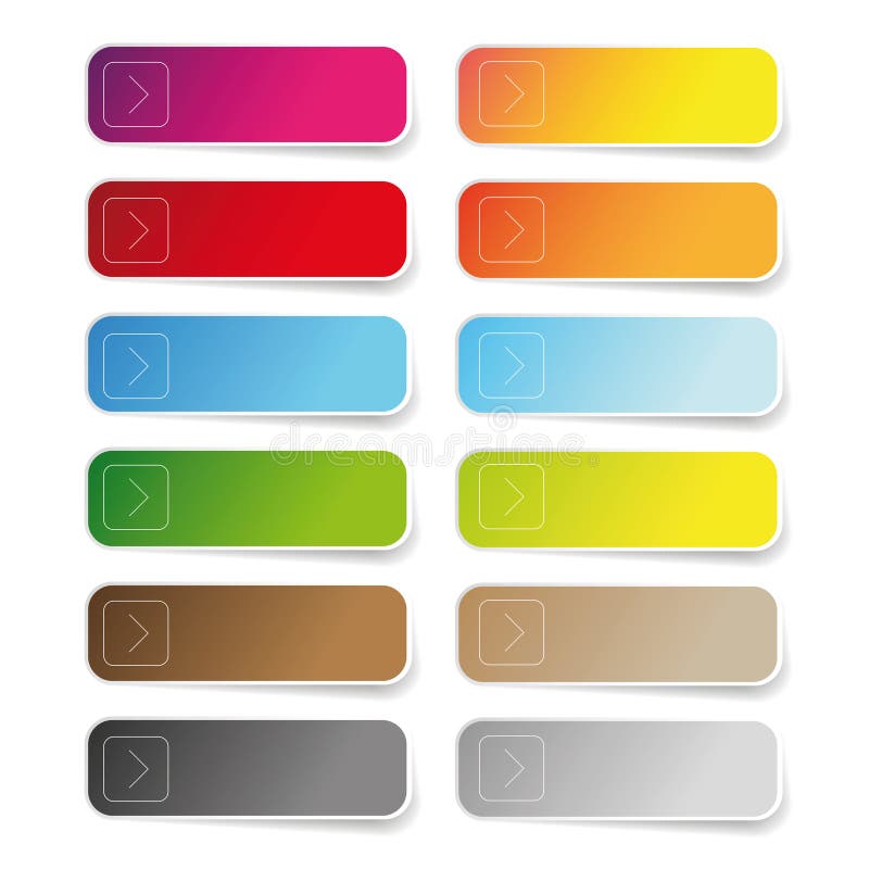 Color Label Bookmark Share on the Edge of Web Page Stock Vector ...