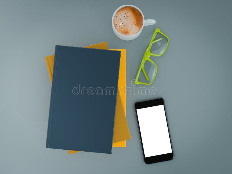 Empty Colored Books Mockup Template. High Resolution. Stock ...
