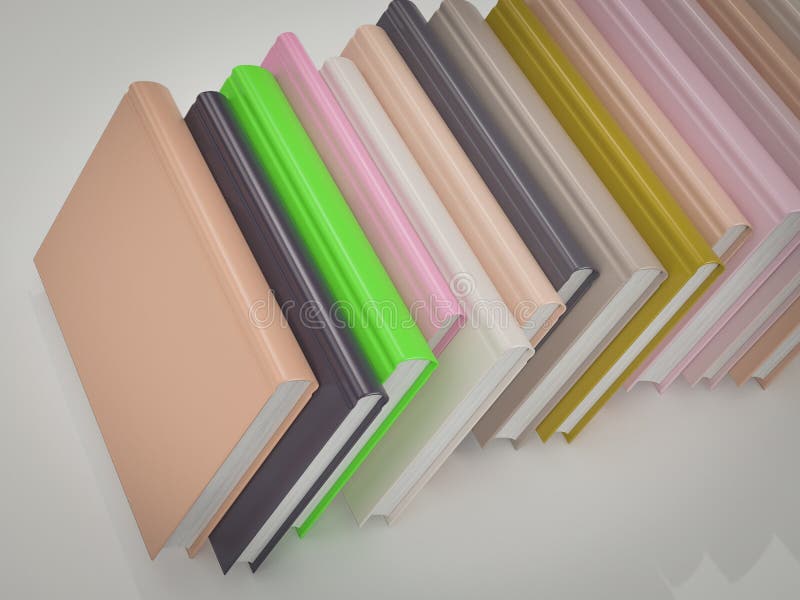 Empty Colored Books Mockup Template. High Resolution. Stock ...