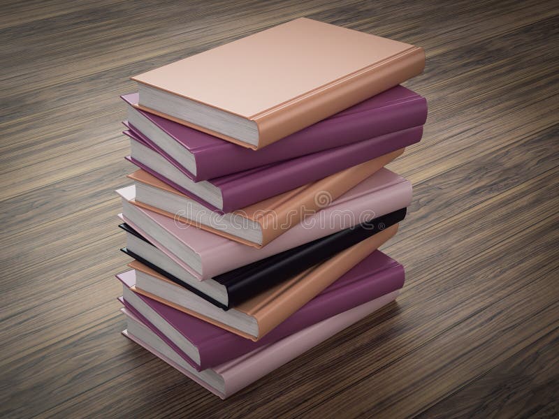 Empty Colored Books Mockup Template. High Resolution. Stock ...