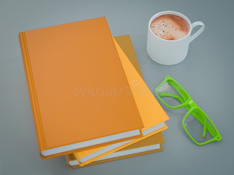 Empty Colored Books Mockup Template. High Resolution. Stock ...