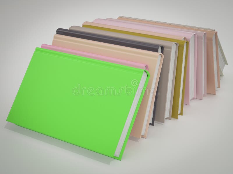Empty Colored Books Mockup Template. High Resolution. Stock ...