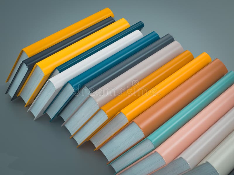 Empty Colored Books Mockup Template. High Resolution. Stock ...