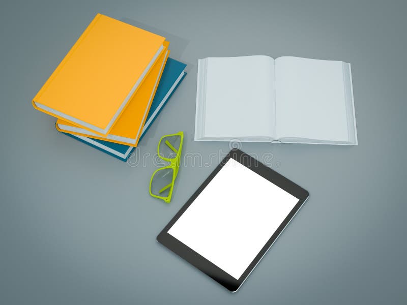 Empty Colored Books Mockup Template. High Resolution. Stock ...
