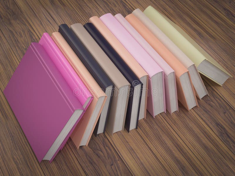 Empty Colored Books Mockup Template. High Resolution. Stock Image ...