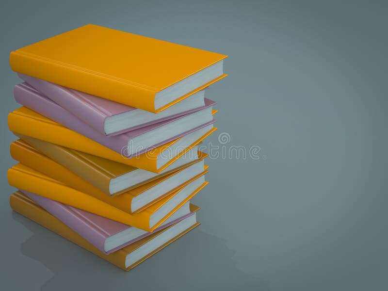 Empty Colored Books Mockup Template. High Resolution. Stock ...