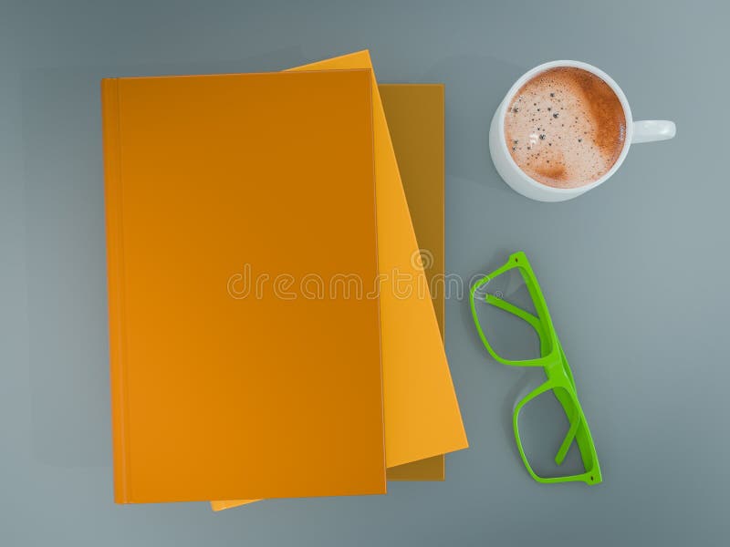 Empty Colored Books Mockup Template. High Resolution. Stock ...