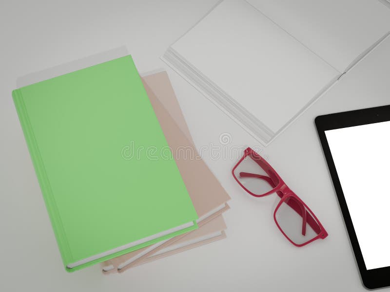 Empty Colored Books Mockup Template. High Resolution. Stock ...