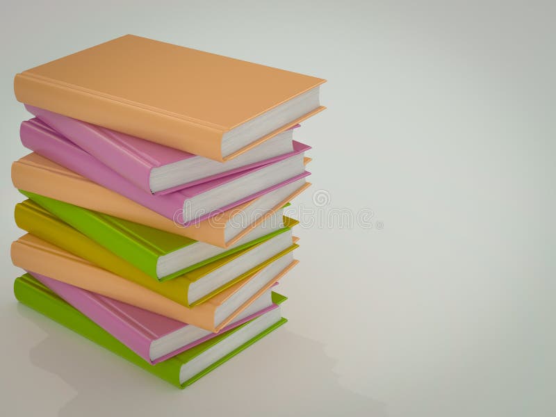 Empty Colored Books Mockup Template. High Resolution. Stock ...