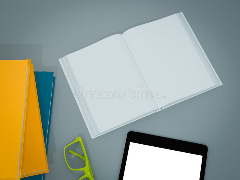 Empty Colored Books Mockup Template. High Resolution. Stock ...