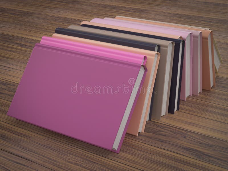 Empty Colored Books Mockup Template. High Resolution. Stock Image ...