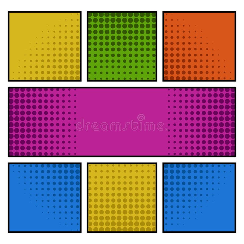 Empty colored comic page stock vector. Illustration of speech - 126471990