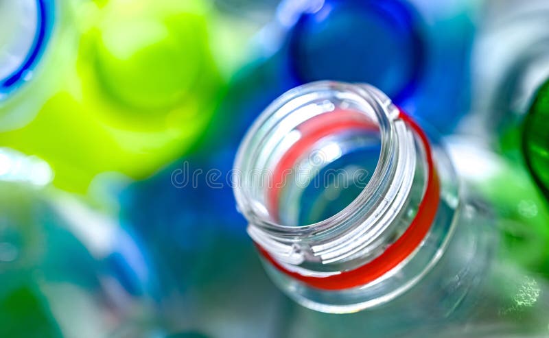 Empty Colored Drink Bottles. Recyclable Plastic Waste Stock Image ...
