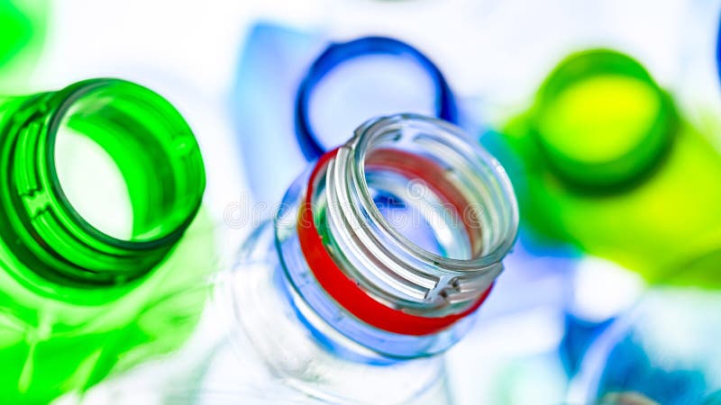 Empty Colored Drink Bottles. Recyclable Plastic Waste Stock Image ...