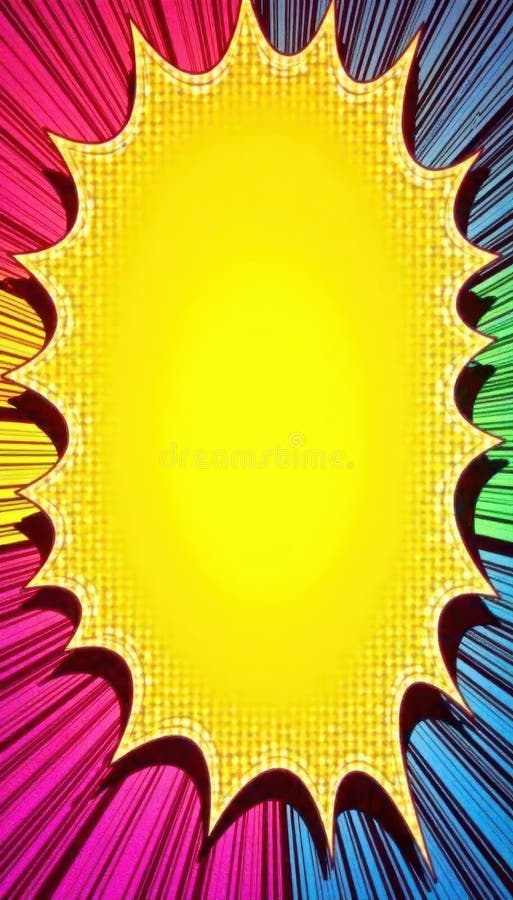 Empty Colorful Comic Book Panel, Pop Art Style, Cartoon, Panel ...
