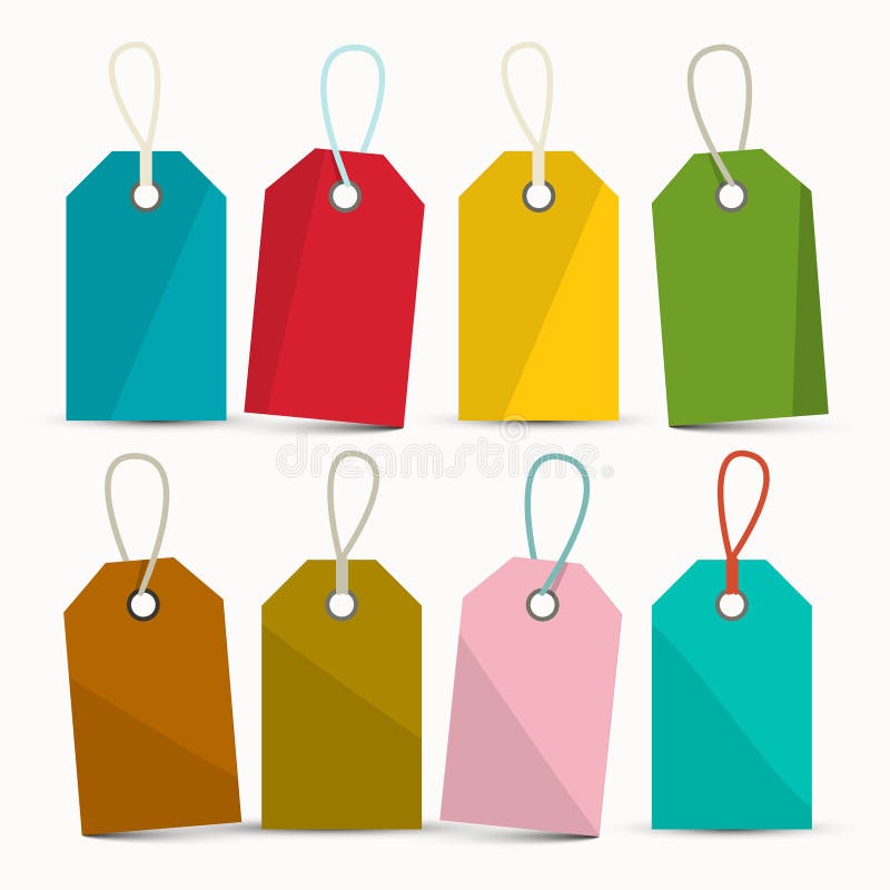 Empty Colorful Labels Set stock vector. Illustration of graphic - 78990409