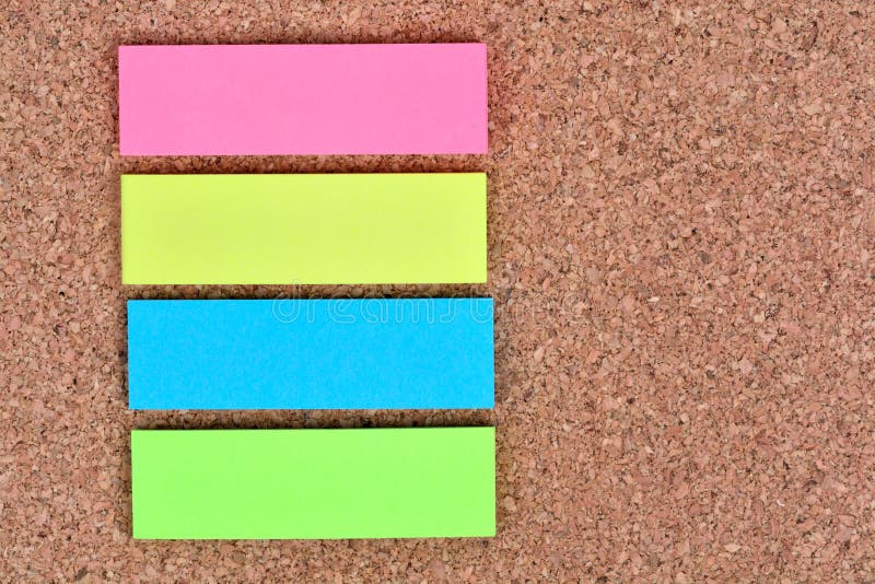 Empty Notes on Cork Background Stock Image - Image of adhesive, sheet ...
