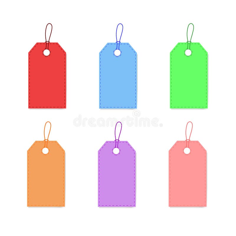 Empty Colorful Price Tags. Trade Labels Stock Vector - Illustration of ...