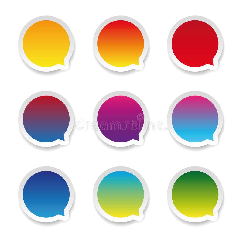Empty Red Sticker or Speech Bubble Stock Vector - Illustration of ...