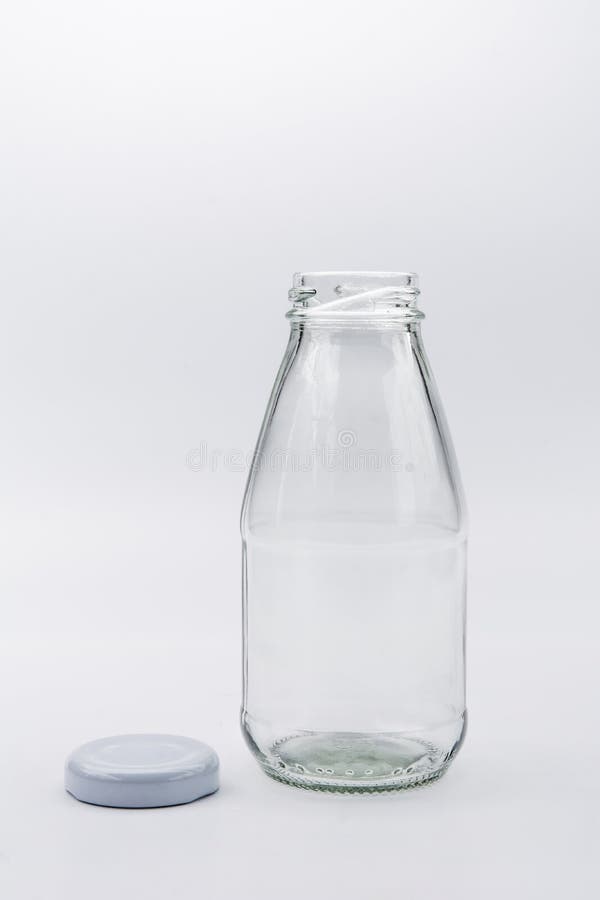 Empty Colorless Glass Bottle Stock Photo - Image of object, clear: 56940906