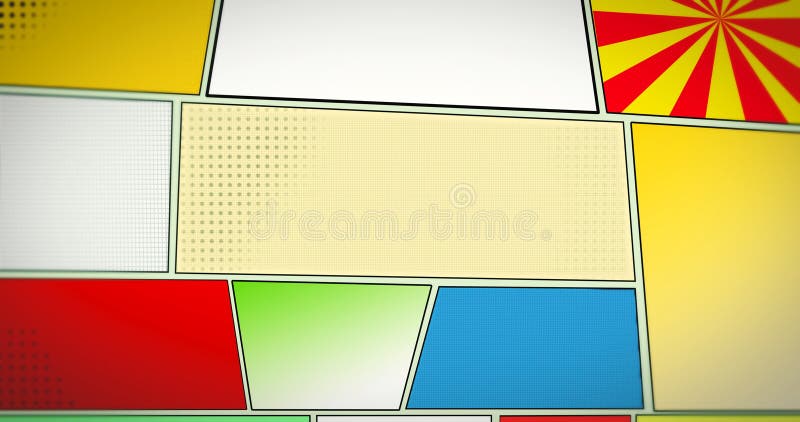 Empty Comic Strip Background without Text and Pictures Stock ...