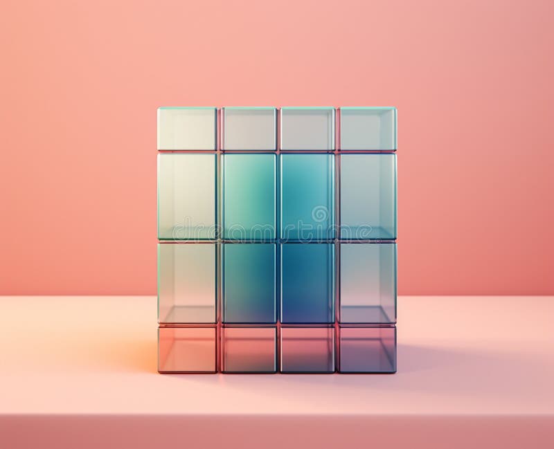 Empty Colourful 3d Cubes Against White Background Stock Image - Image ...