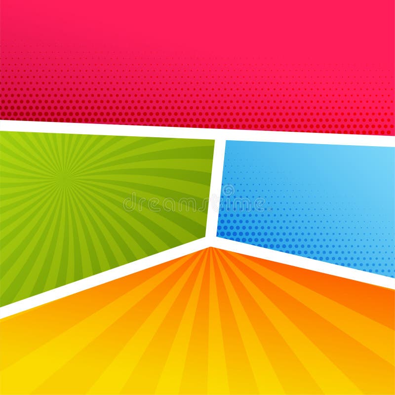 Empty Comic Book Page Template Stock Vector - Illustration of pack ...