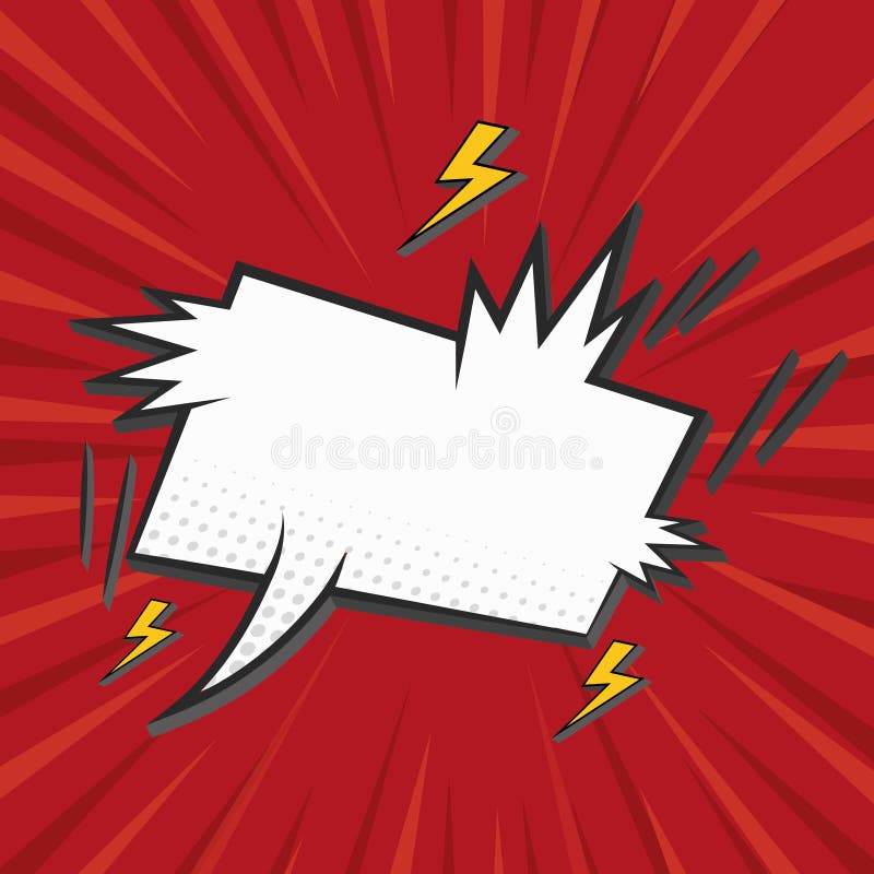 Empty Comic Bubble Chat Vector Stock Vector - Illustration of shape ...