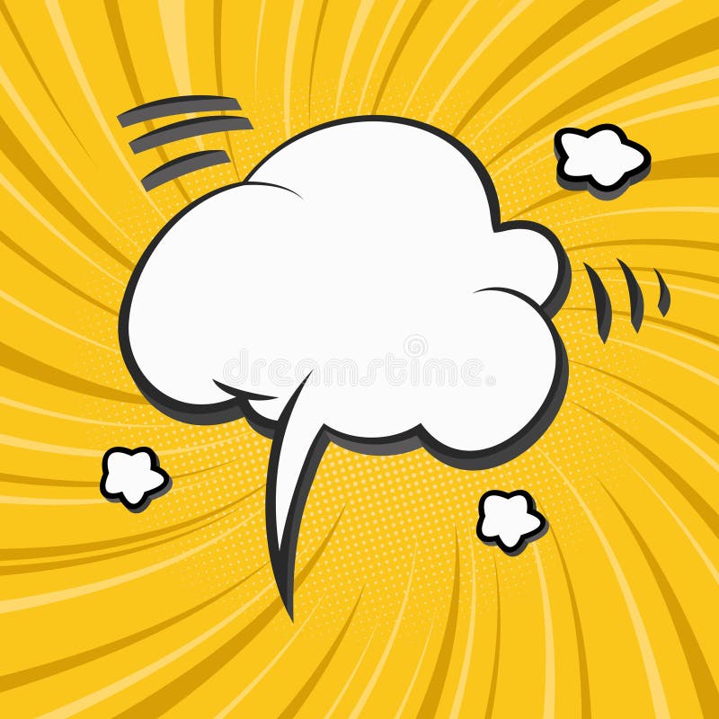 Empty Comic Bubble Chat Vector Stock Vector - Illustration of think ...