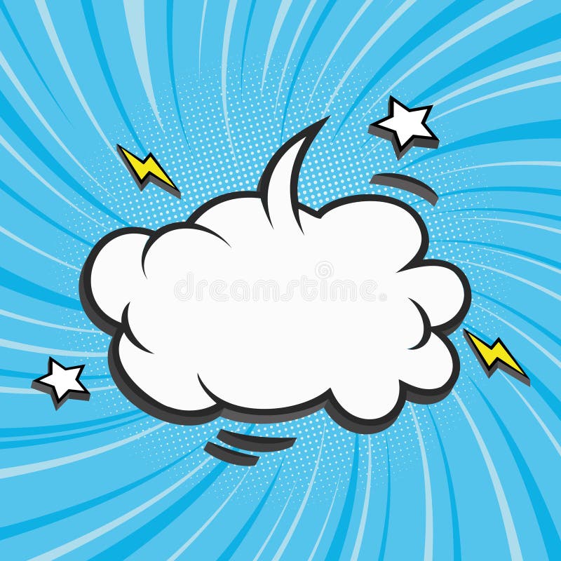 Empty Comic Bubble Chat Vector Stock Illustration - Illustration of ...