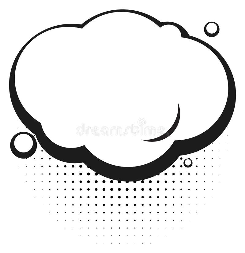 Empty Comic Bubble. Retro Speech Balloon Template Stock Vector ...
