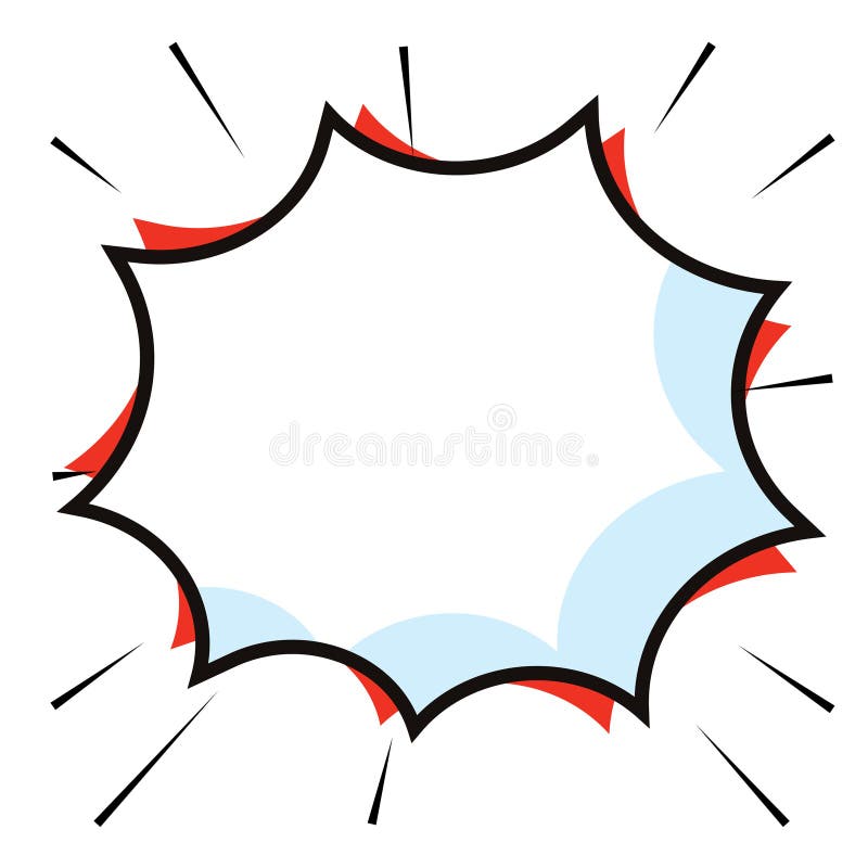 Empty Comic Explosion Shape. Vector Stock Vector - Illustration of ...