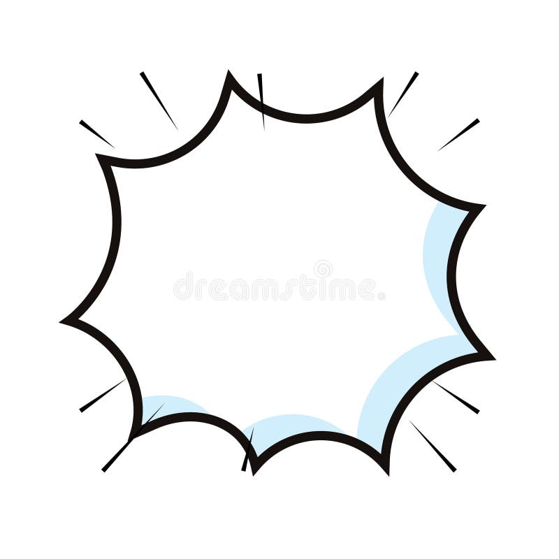 Empty Comic Explosion Shape. Vector Stock Vector - Illustration of ...