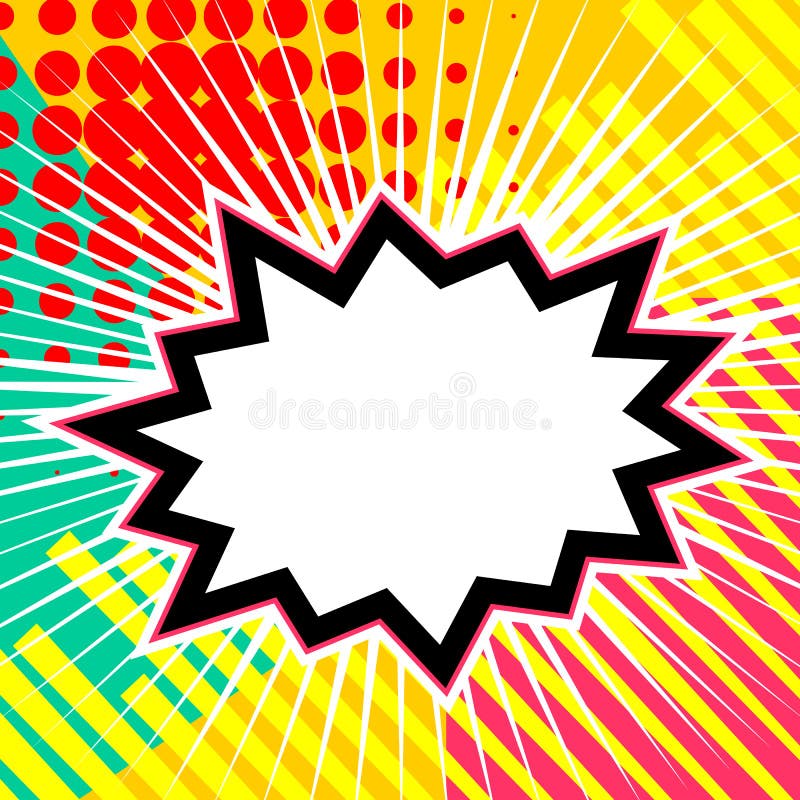 Empty Comic Speech Star Bubble Stock Vector - Illustration of label ...