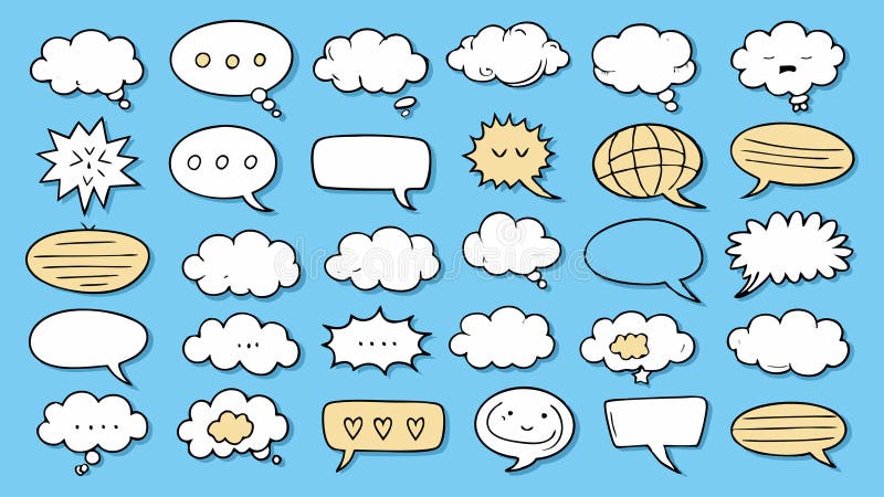 Empty Comment Speech Bubble. Cartoon Text Box for Message, Comic ...