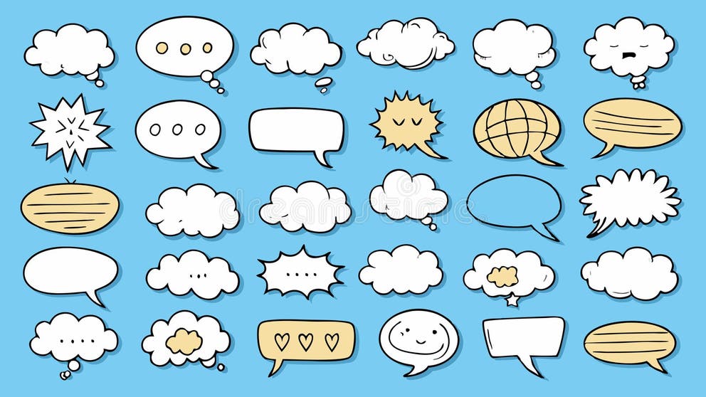 Empty Comment Speech Bubble. Cartoon Text Box for Message, Comic ...