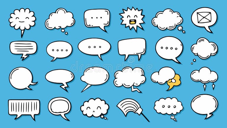 Empty Comment Speech Bubble. Cartoon Text Box for Message, Comic ...