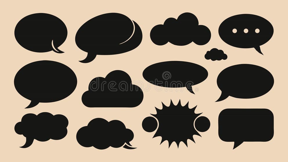 Empty Comment Speech Bubble. Cartoon Text Box for Message, Comic ...