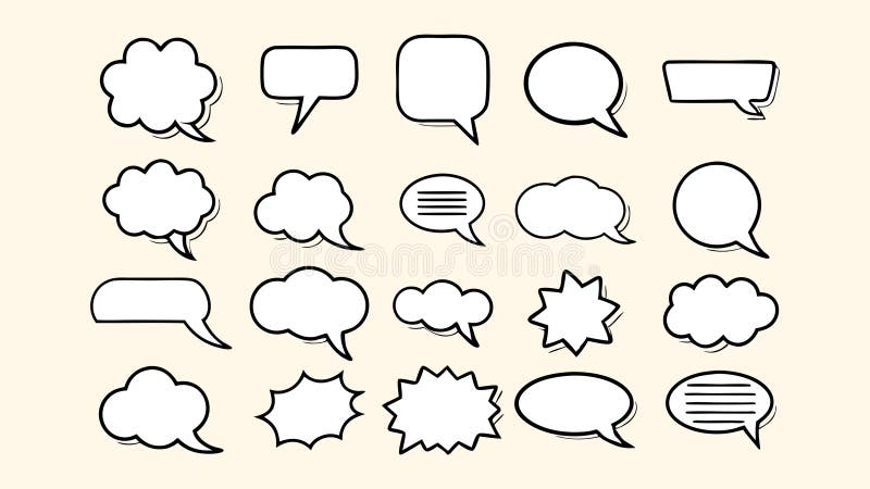 Empty Comment Speech Bubble. Cartoon Text Box for Message, Comic ...