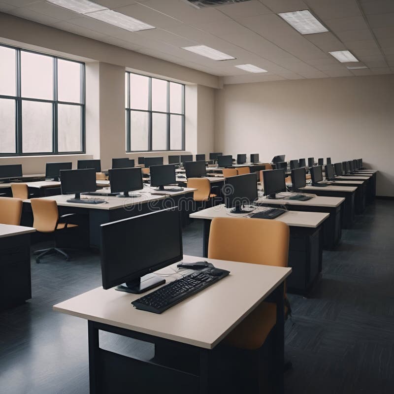 College Students Computer Lab Stock Illustrations – 90 College Students ...