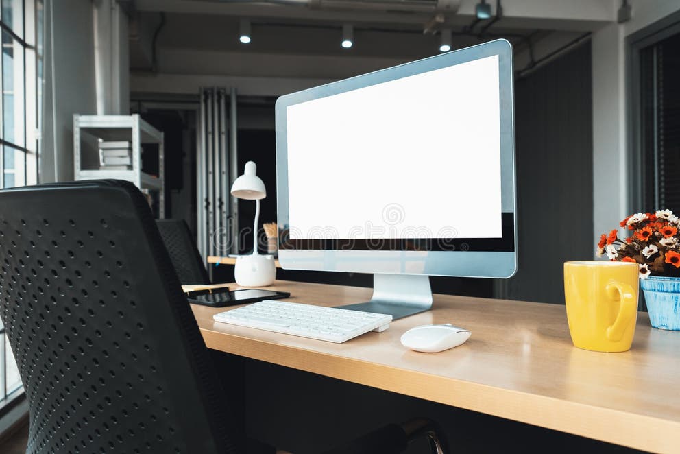 Empty Computer Monitor Screen for Design Mock Up Template Jivy Stock ...