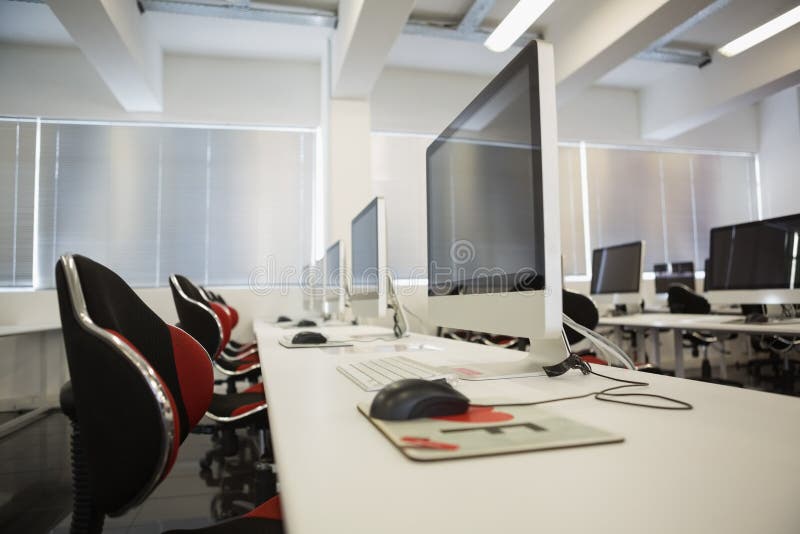 Empty computer class stock photo. Image of computer, happy - 88000342