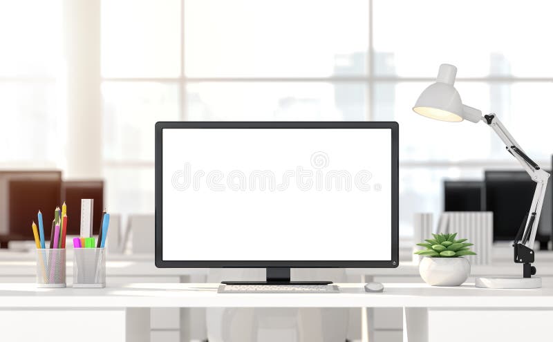 Empty Computer Center stock illustration. Illustration of internet ...