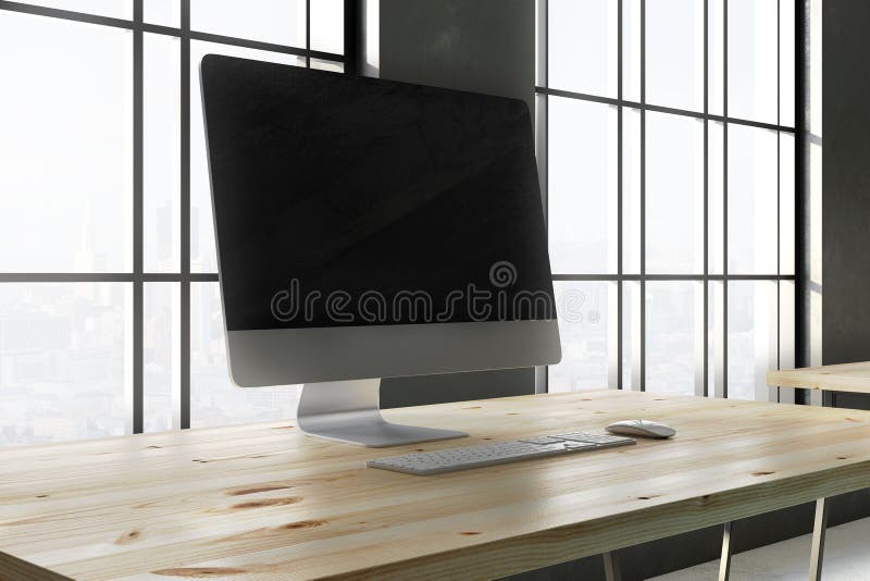 Empty Computer Center stock illustration. Illustration of internet ...