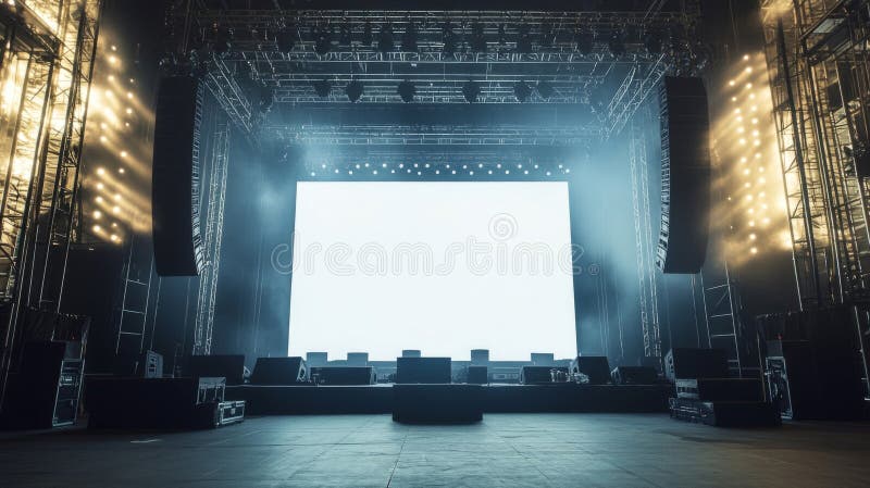 Empty concert stage stock illustration. Illustration of stage - 273453272