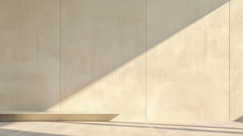 Empty Concrete Cream Color Wall Background. Generative Ai Stock ...
